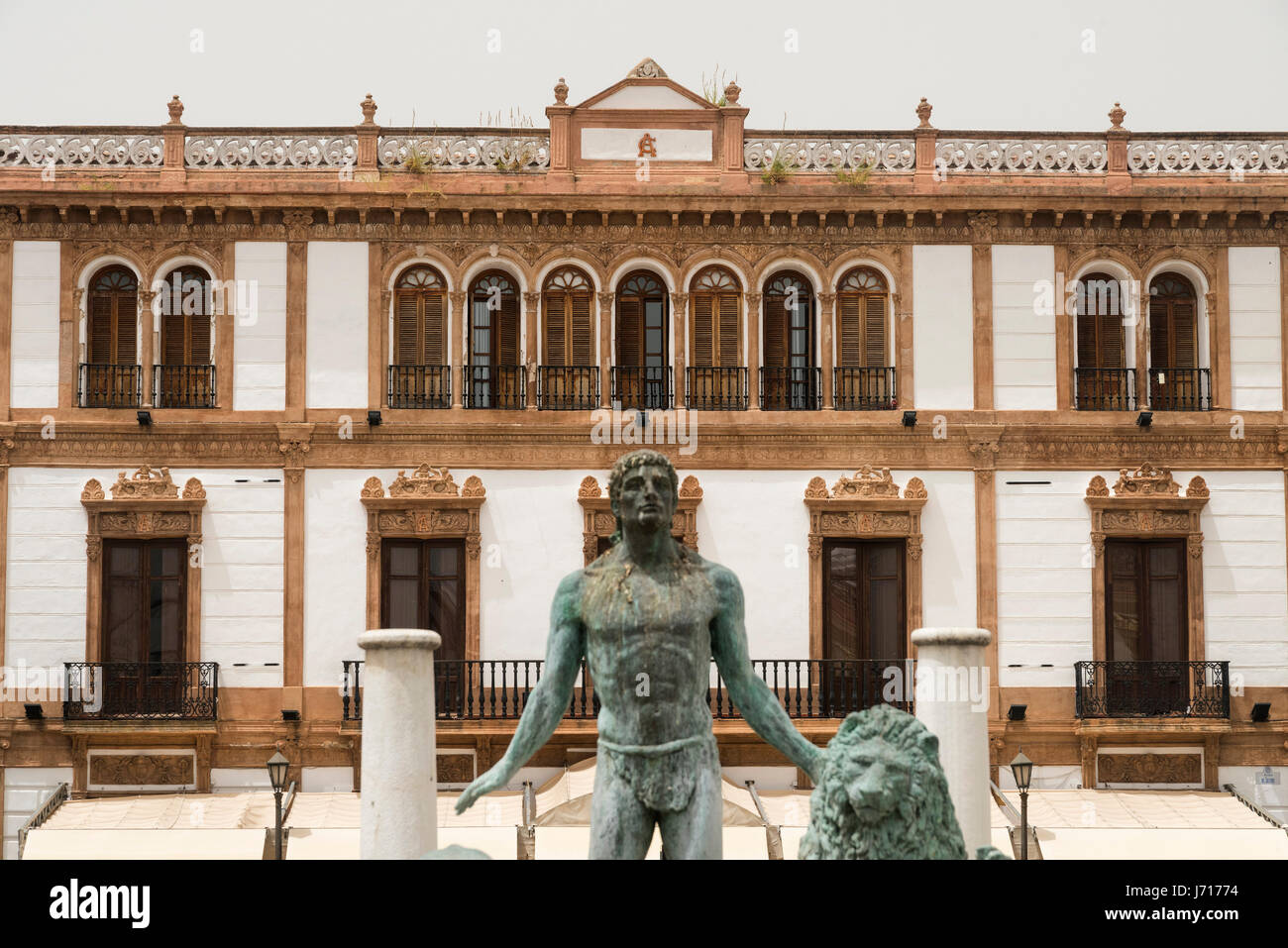 Ronda (Andalucia, Spain): historic buildings in the square known as ...