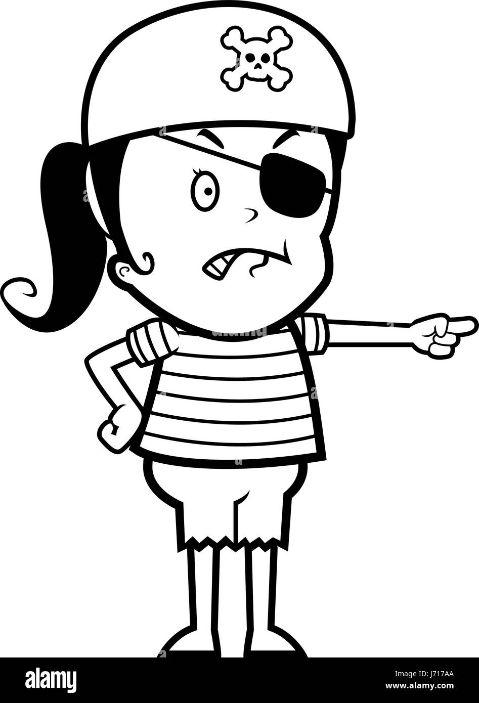 A cartoon pirate child angry and pointing Stock Vector Image & Art - Alamy