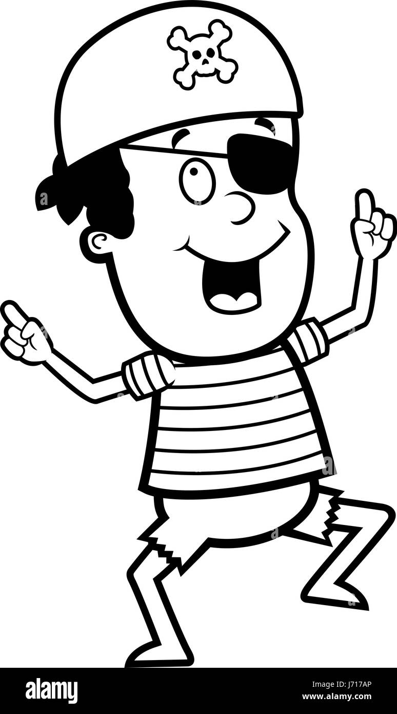 Kid Pirate Clip Art Black And White