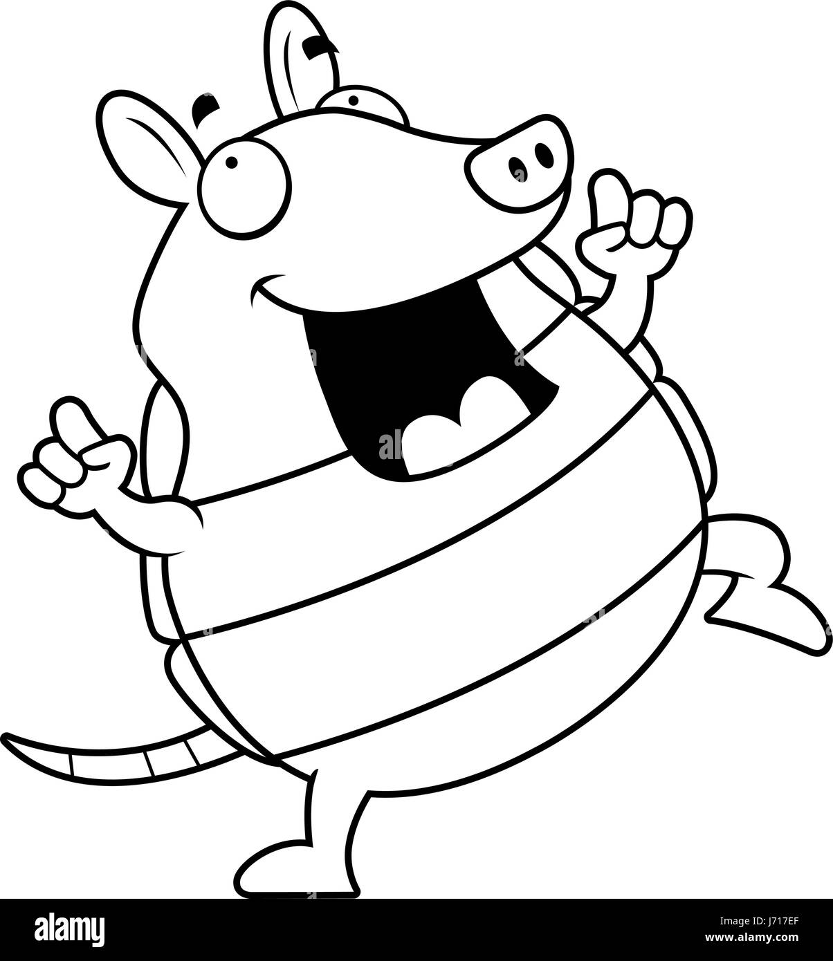 Armadillo cartoon Black and White Stock Photos & Images - Alamy