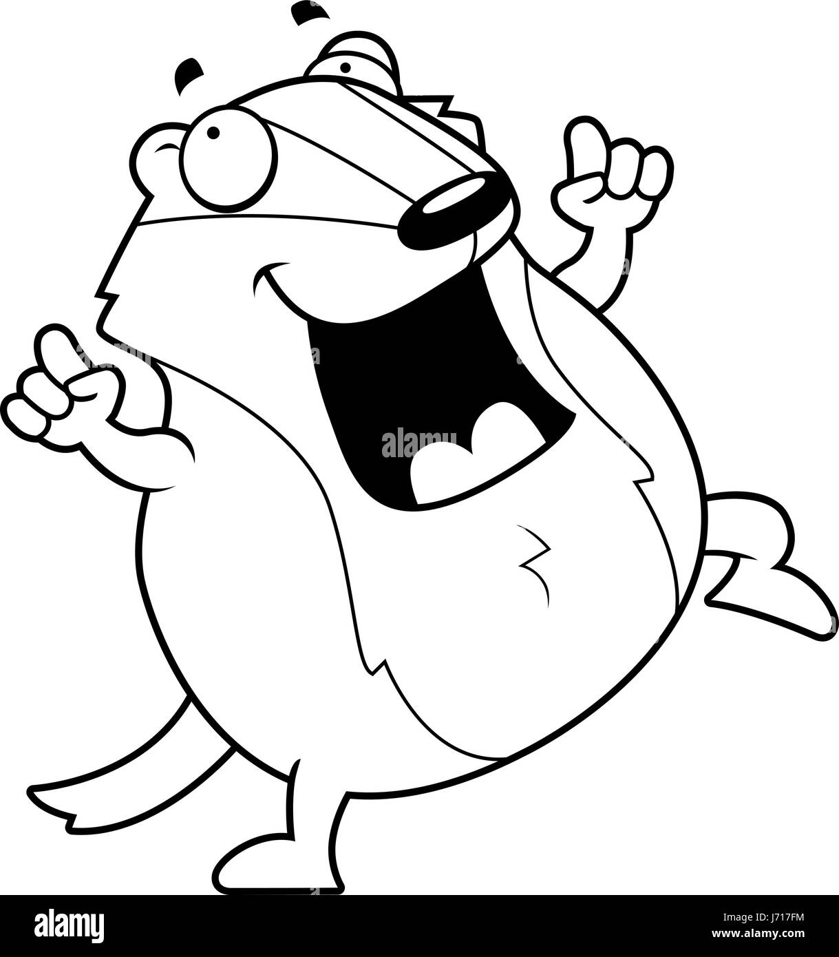 A happy cartoon badger dancing and smiling Stock Vector Image & Art - Alamy