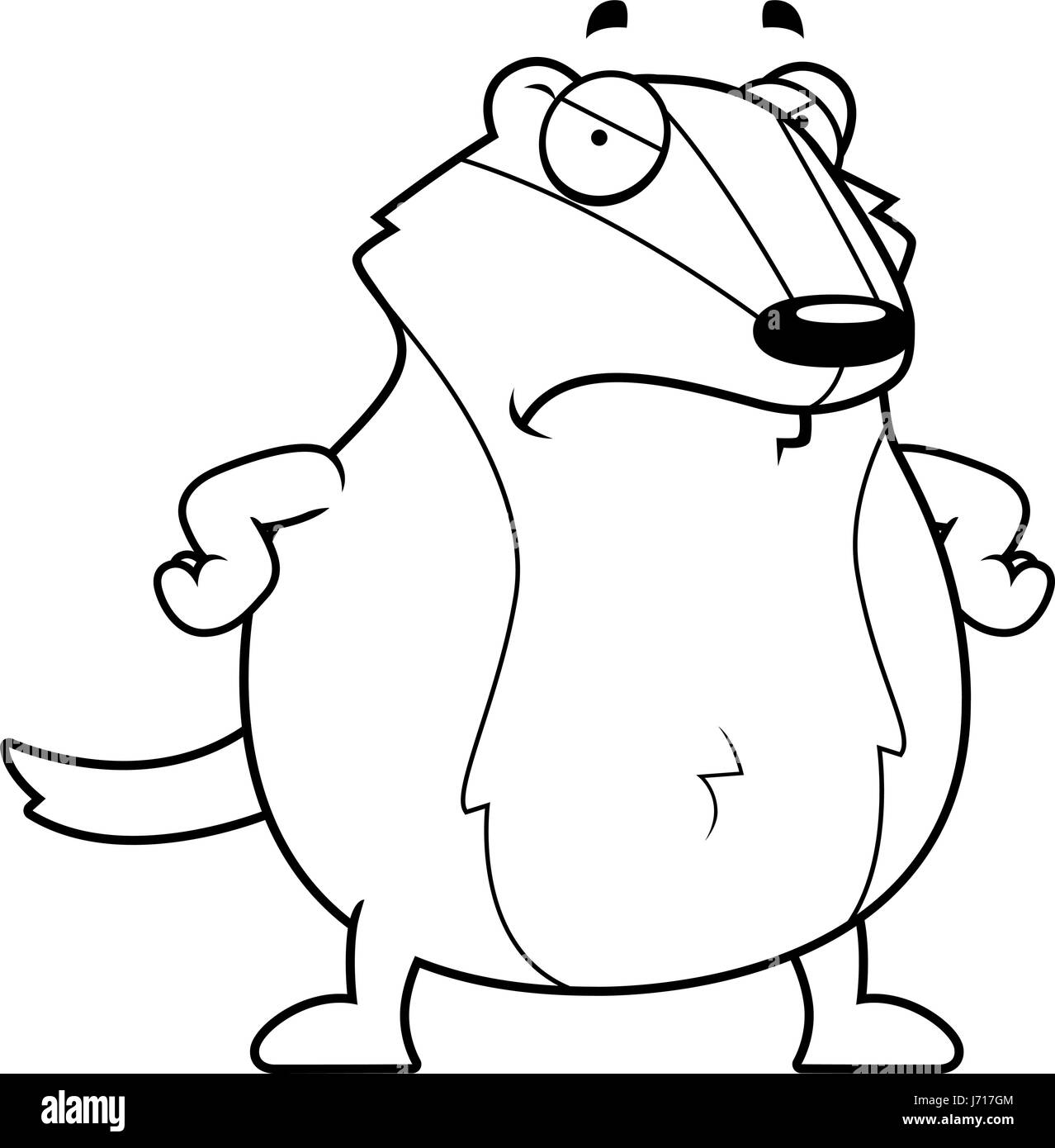 A cartoon badger with an angry expression Stock Vector Image & Art - Alamy