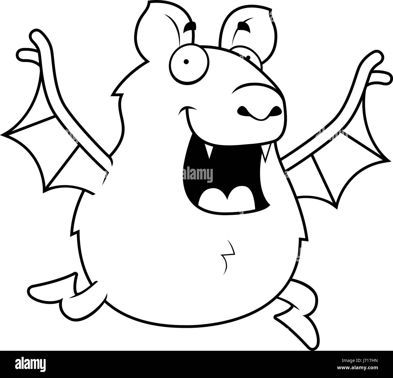 Cartoon bat Black and White Stock Photos & Images - Alamy