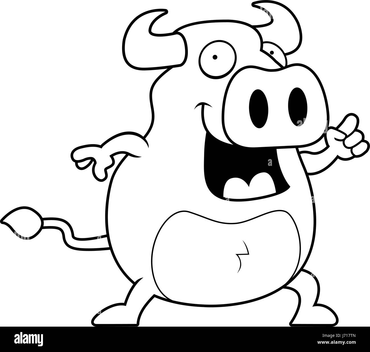 A happy cartoon bull with an idea Stock Vector Image & Art - Alamy