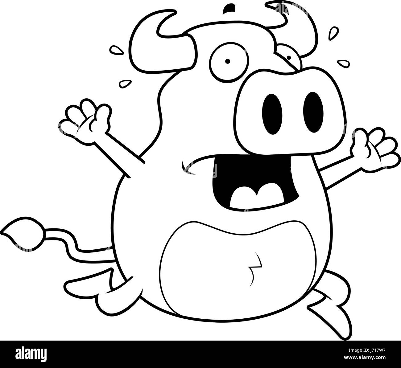 A cartoon bull running in a panic Stock Vector Image & Art - Alamy