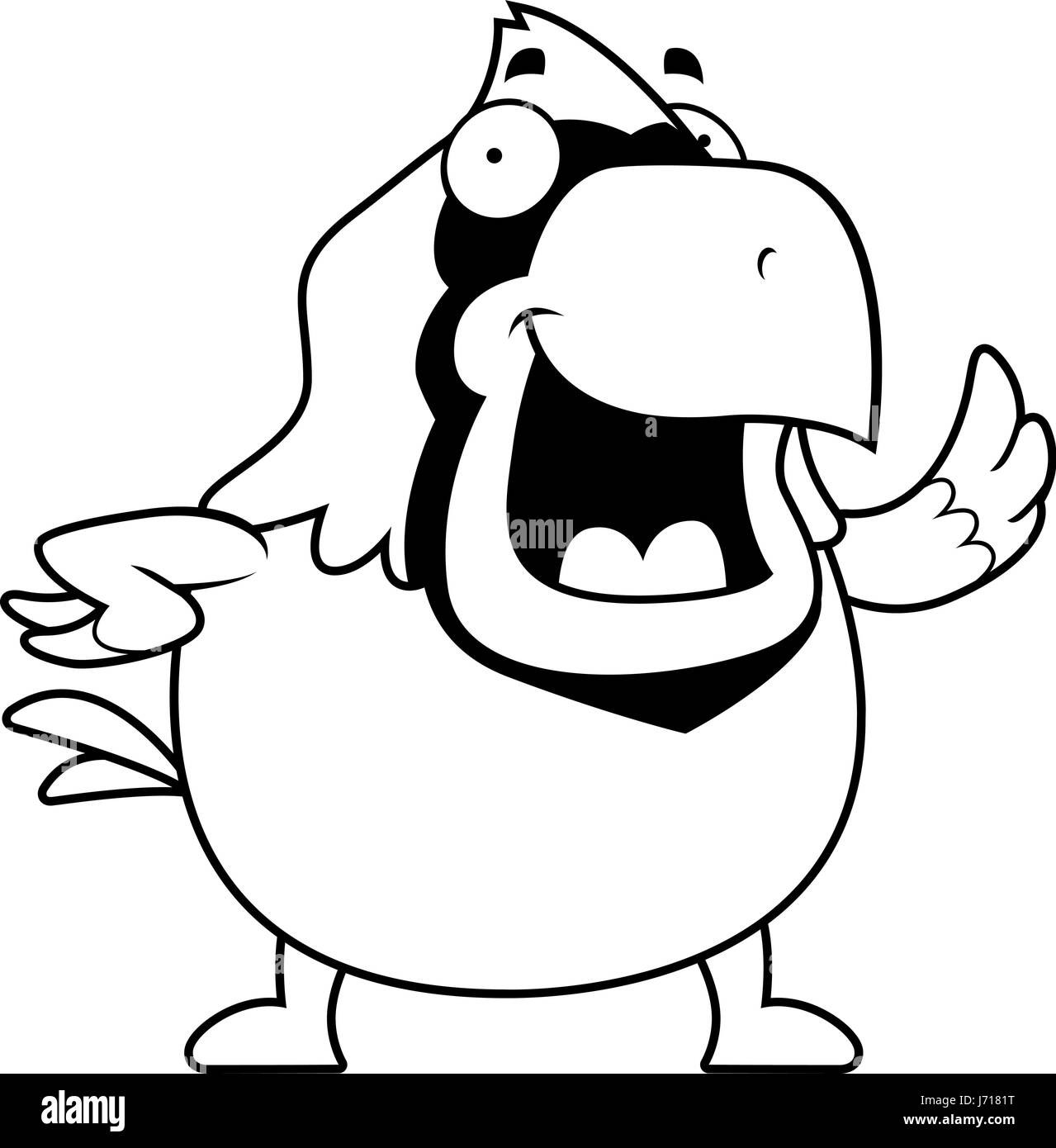 A happy cartoon red cardinal waving and smiling Stock Vector Image ...