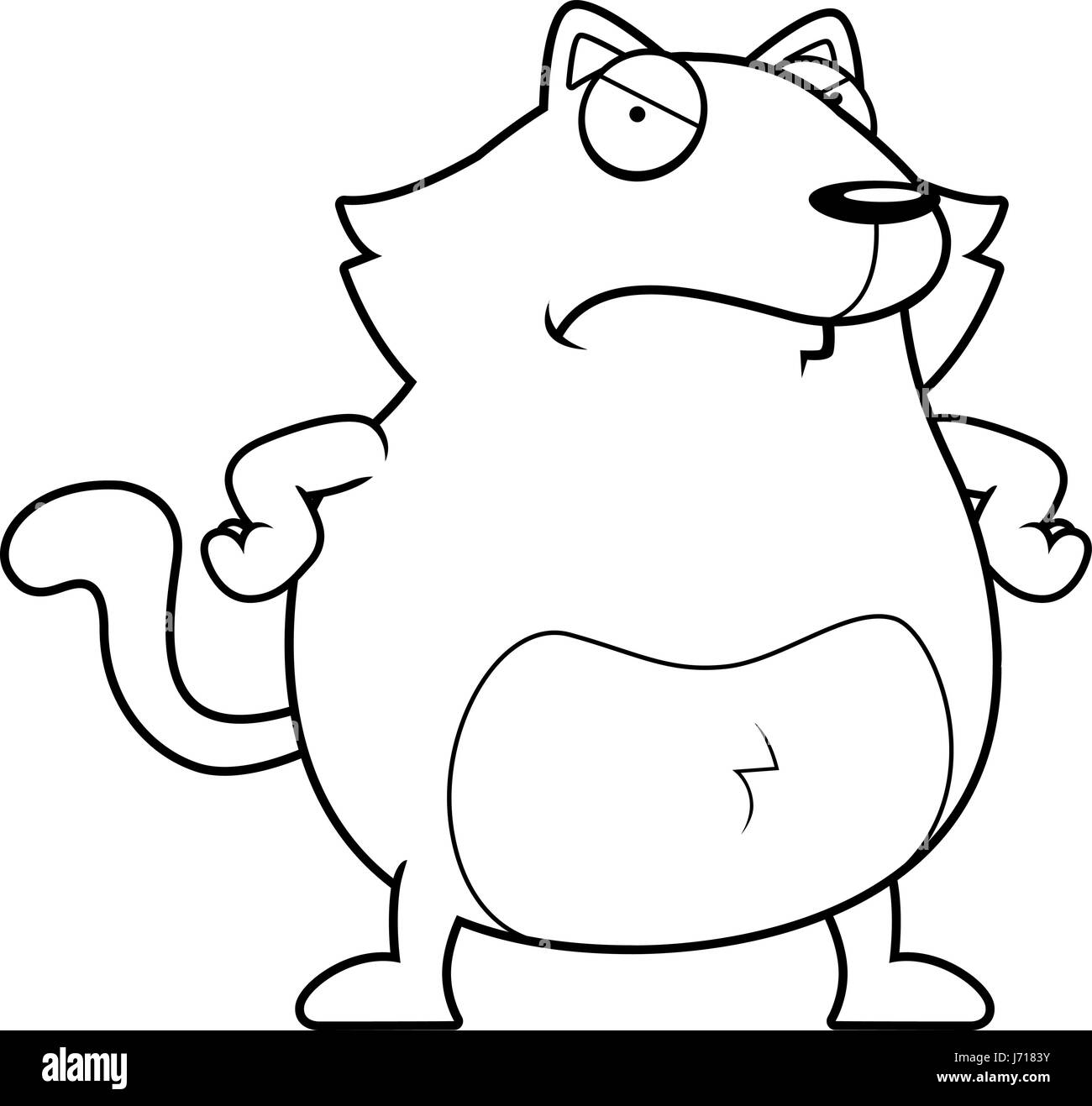 A cartoon cat with an angry expression Stock Vector Image & Art - Alamy