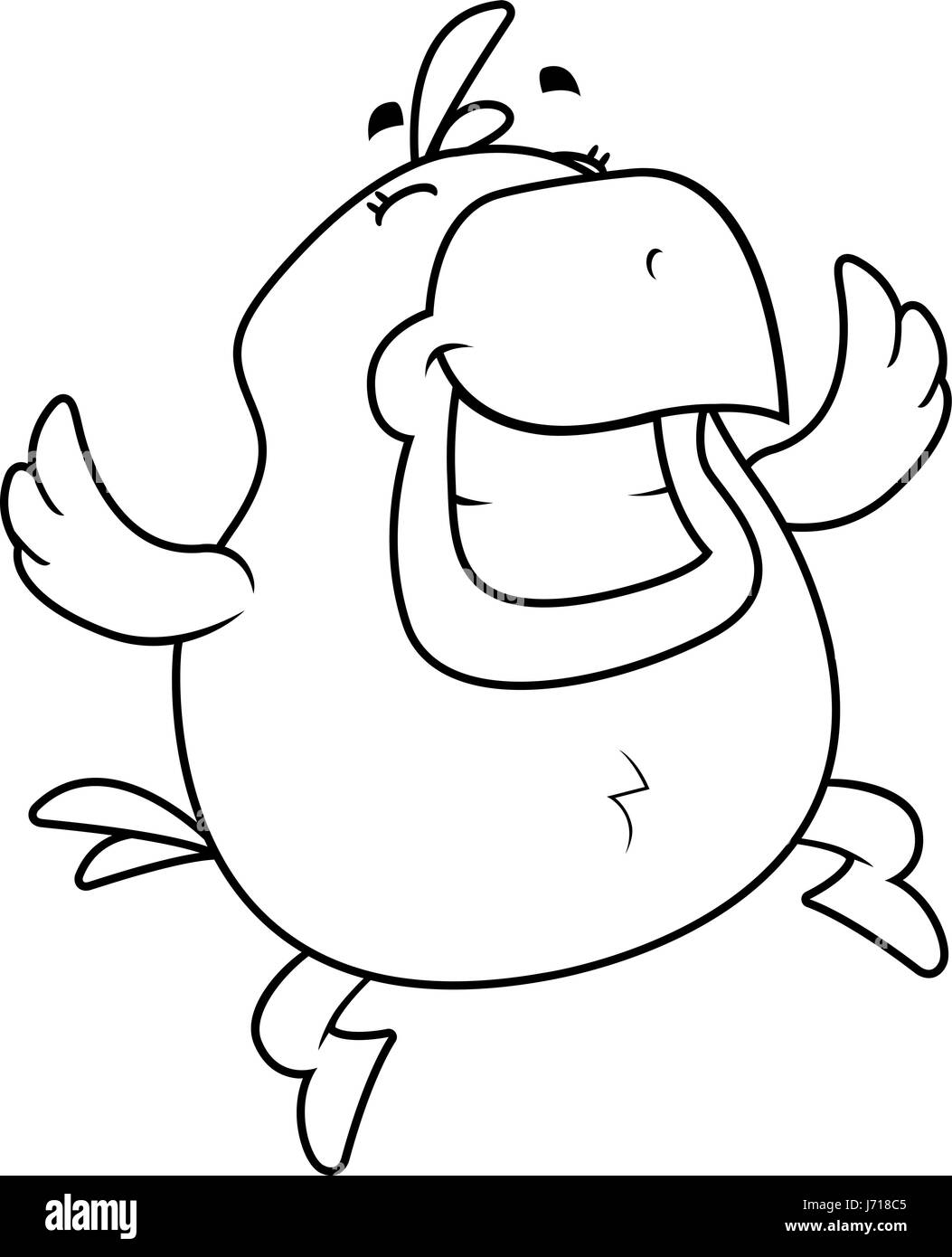 A happy cartoon chicken jumping and smiling Stock Vector Image & Art ...