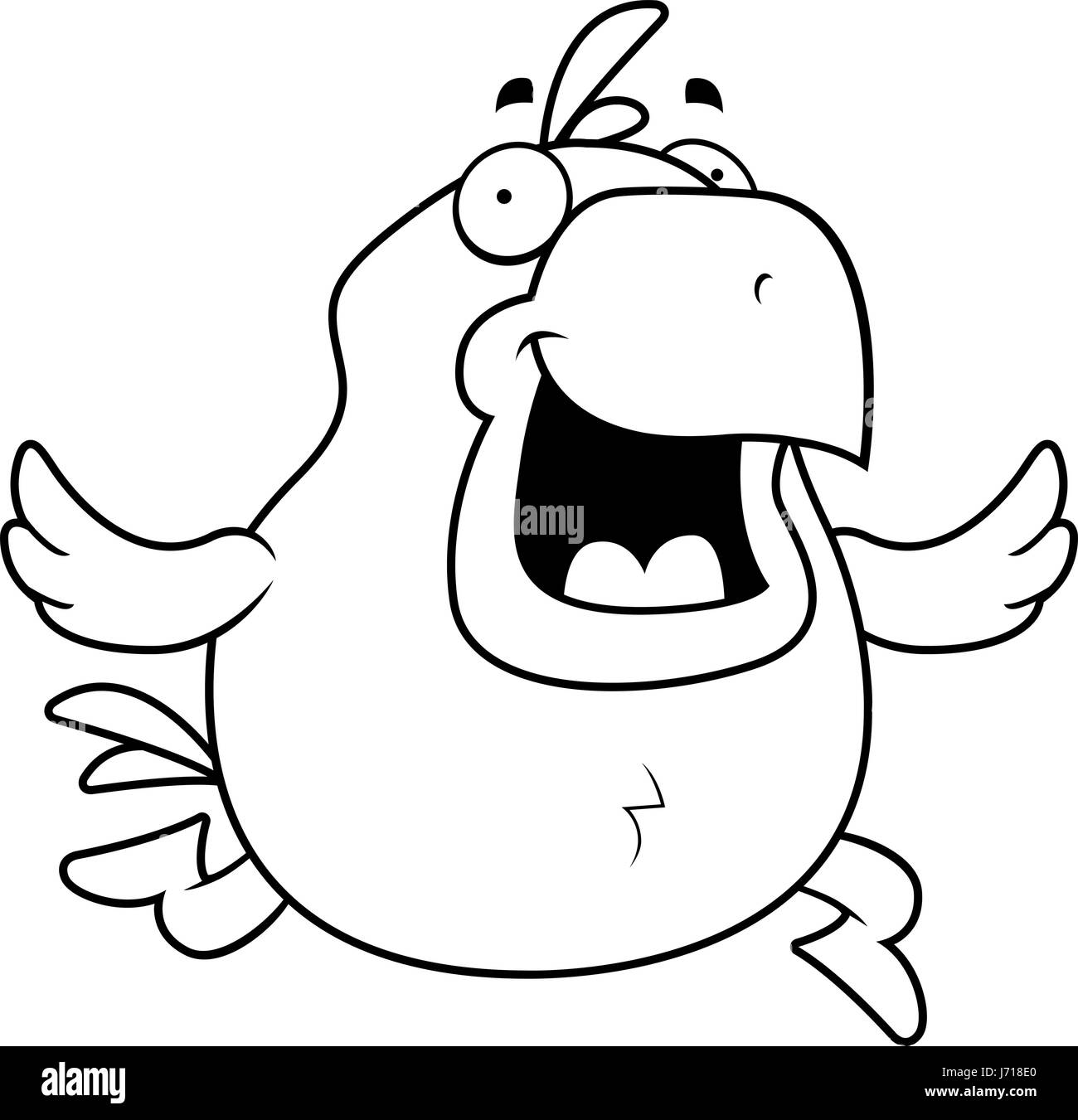 A happy cartoon chicken running and smiling Stock Vector Image & Art ...