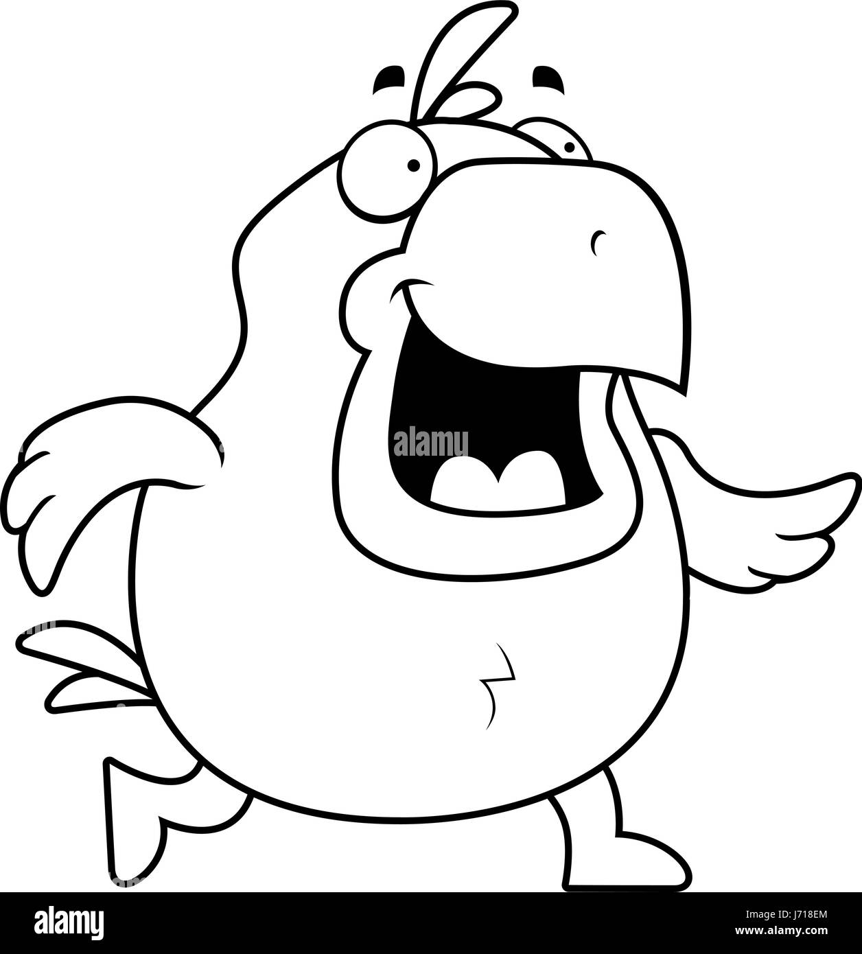 A happy cartoon chicken walking and smiling Stock Vector Image & Art ...