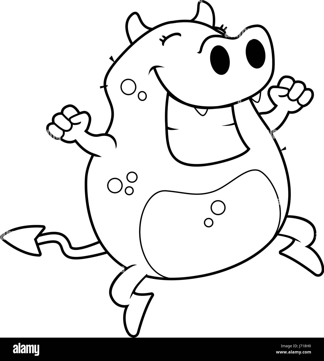 A happy cartoon devil jumping and smiling Stock Vector Image & Art - Alamy