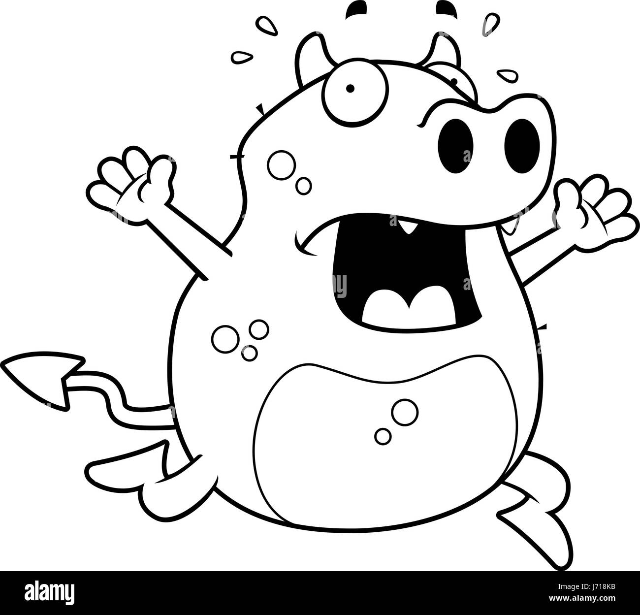 A cartoon devil running in a panic Stock Vector Image & Art - Alamy