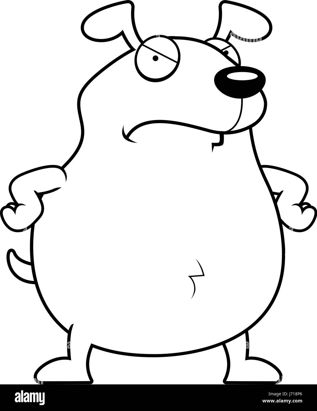 A cartoon dog with an angry expression Stock Vector Image & Art - Alamy