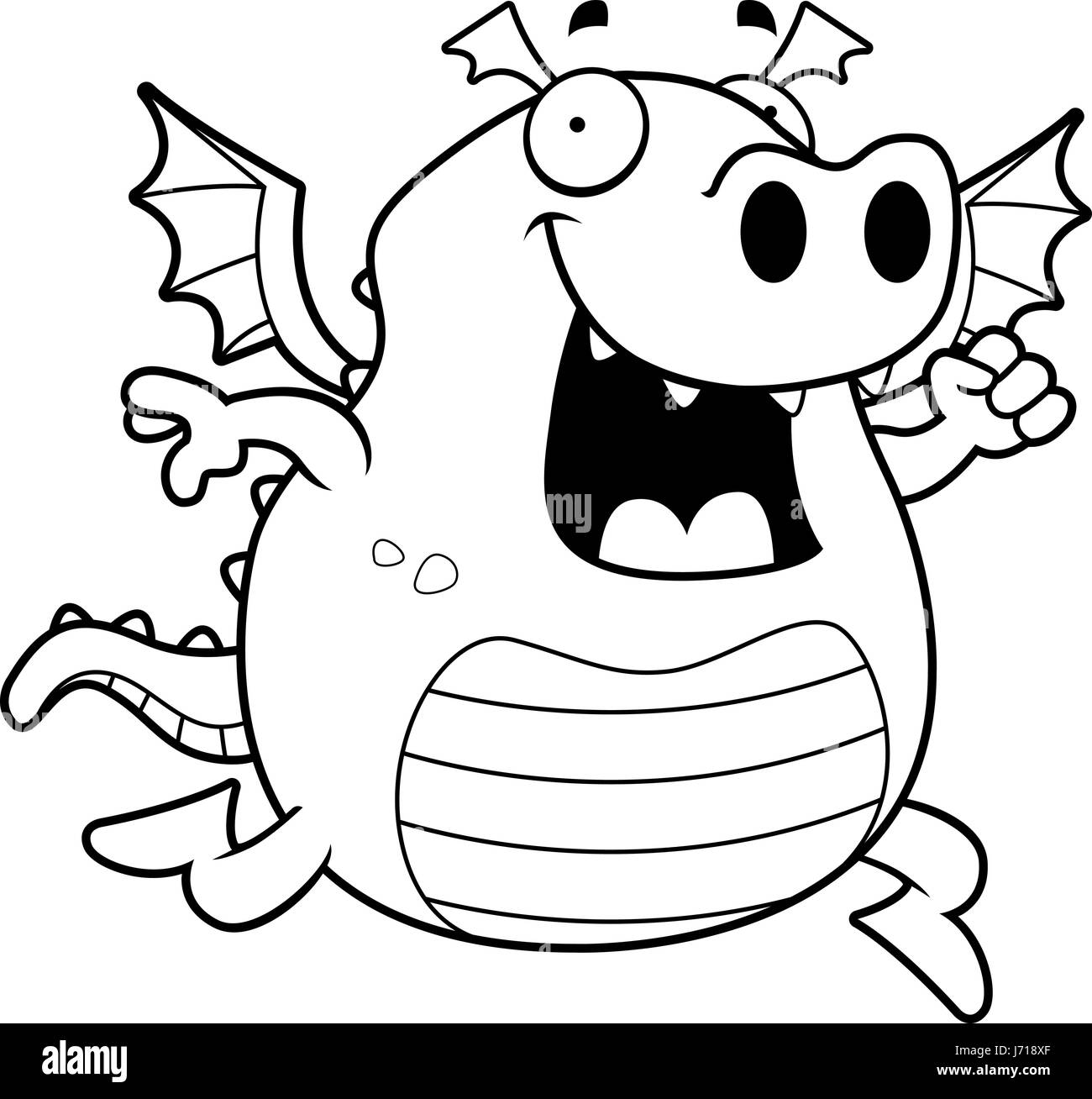 A happy cartoon dragon running and smiling Stock Vector Image & Art - Alamy
