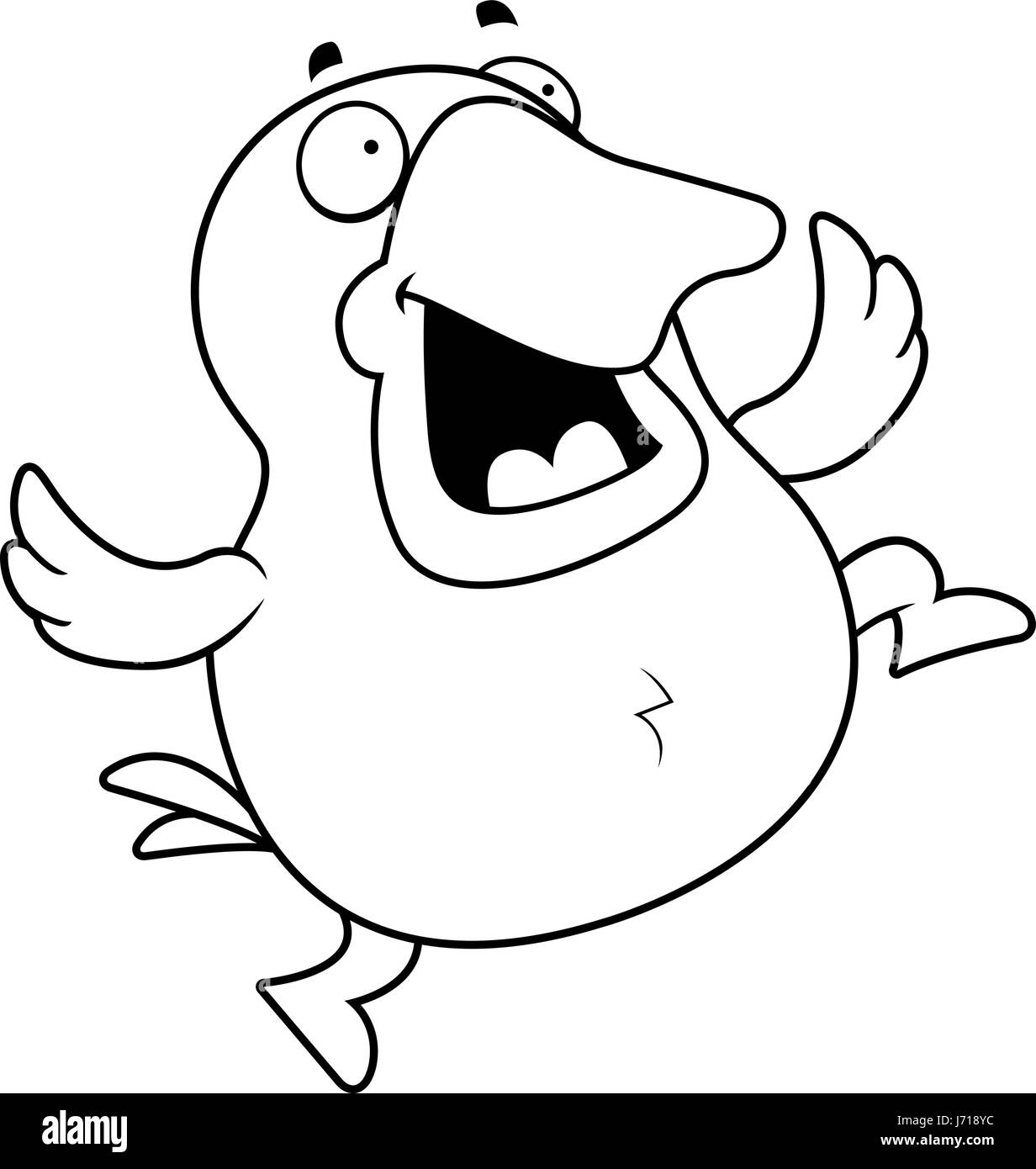 A happy cartoon goose jumping and smiling Stock Vector Image & Art - Alamy