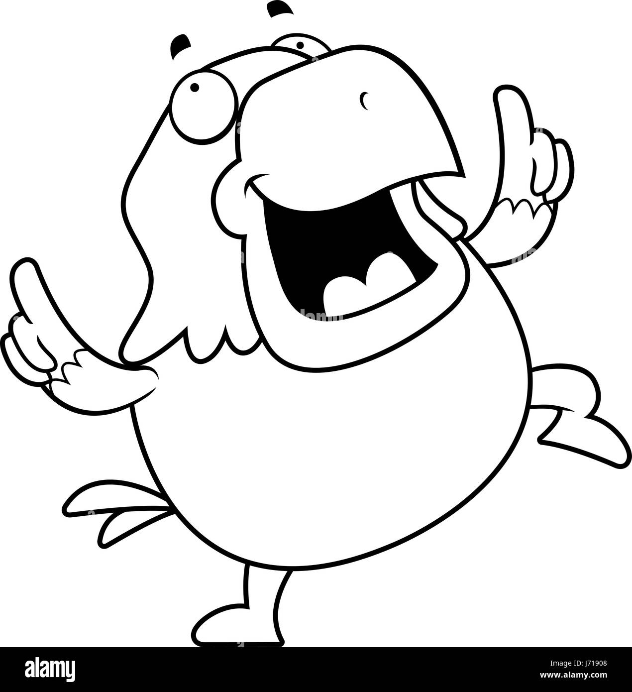 A happy cartoon bald eagle dancing and smiling Stock Vector Image & Art ...