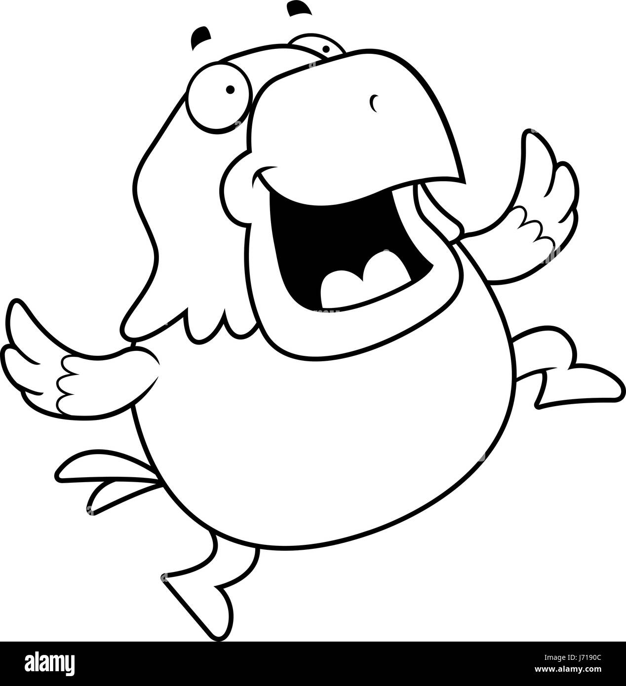 A happy cartoon bald eagle jumping and smiling Stock Vector Image & Art ...