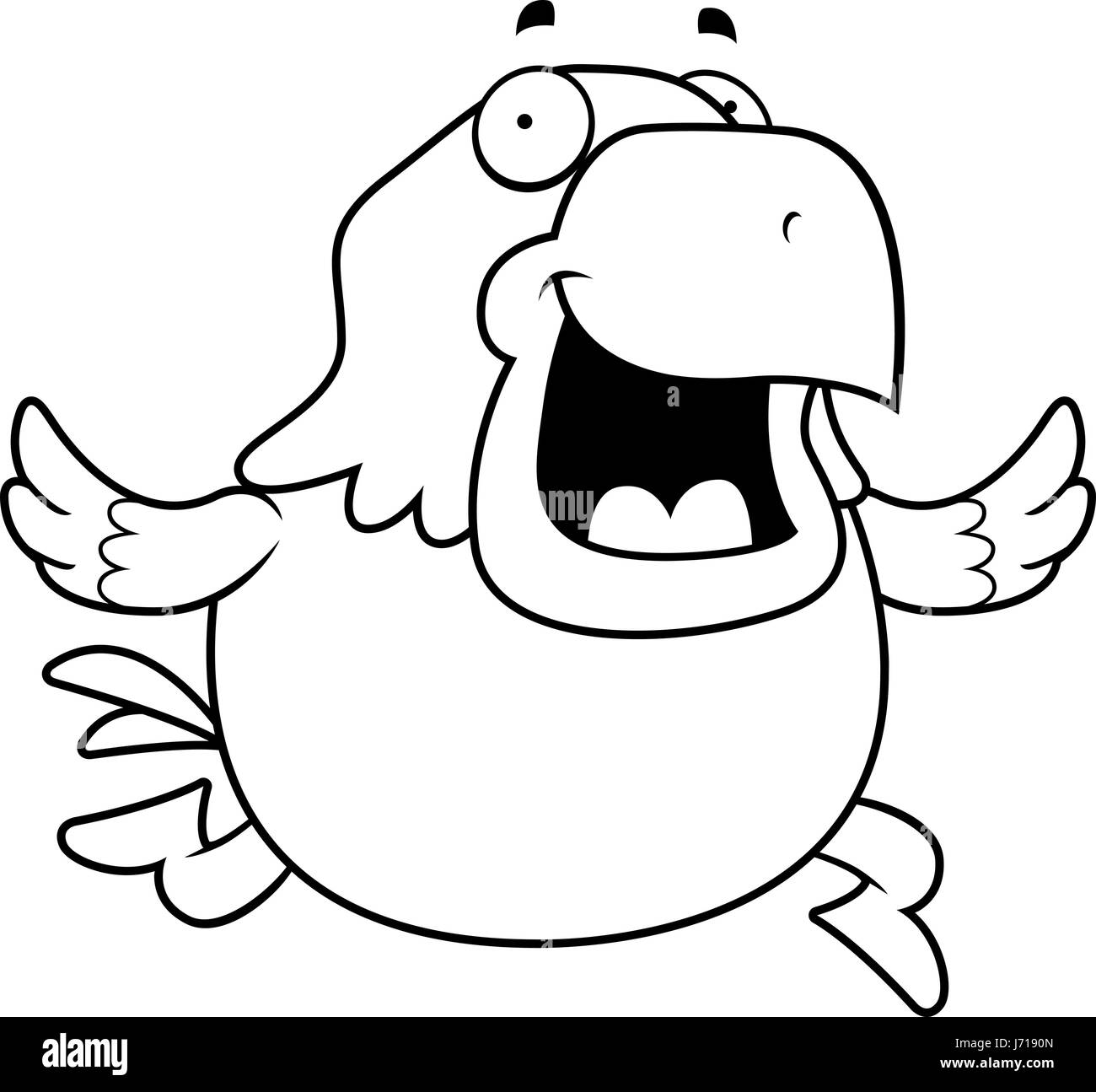 A happy cartoon bald eagle running and smiling Stock Vector Image & Art ...