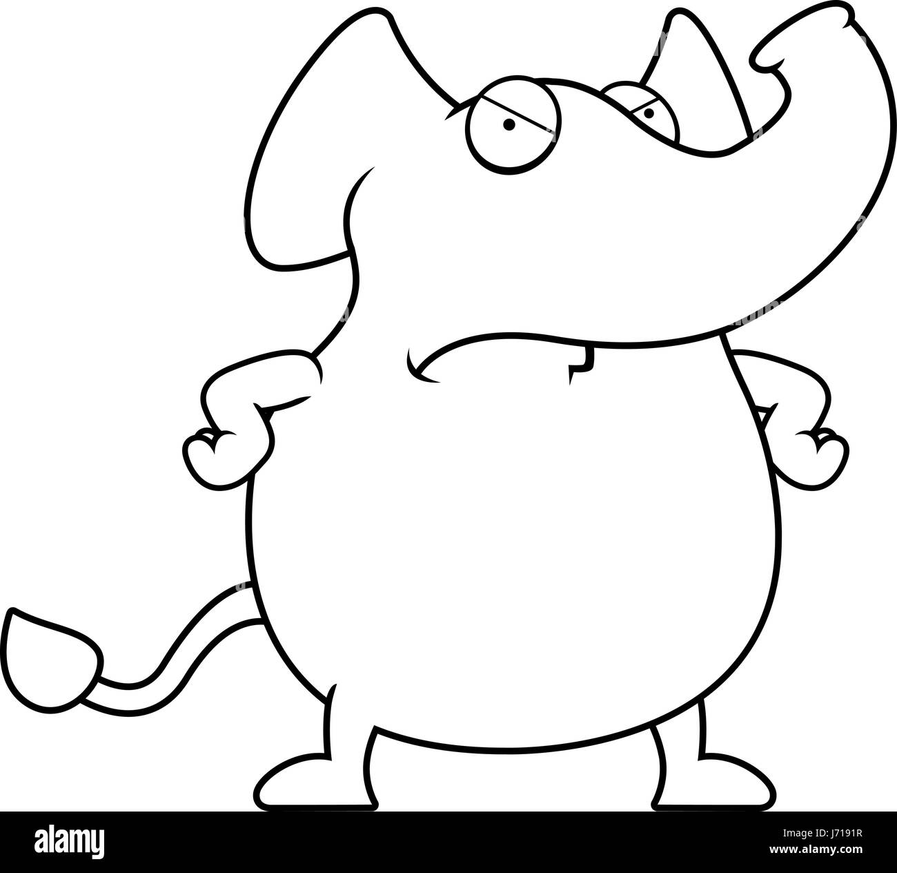Angry elephant cartoon hi-res stock photography and images - Alamy