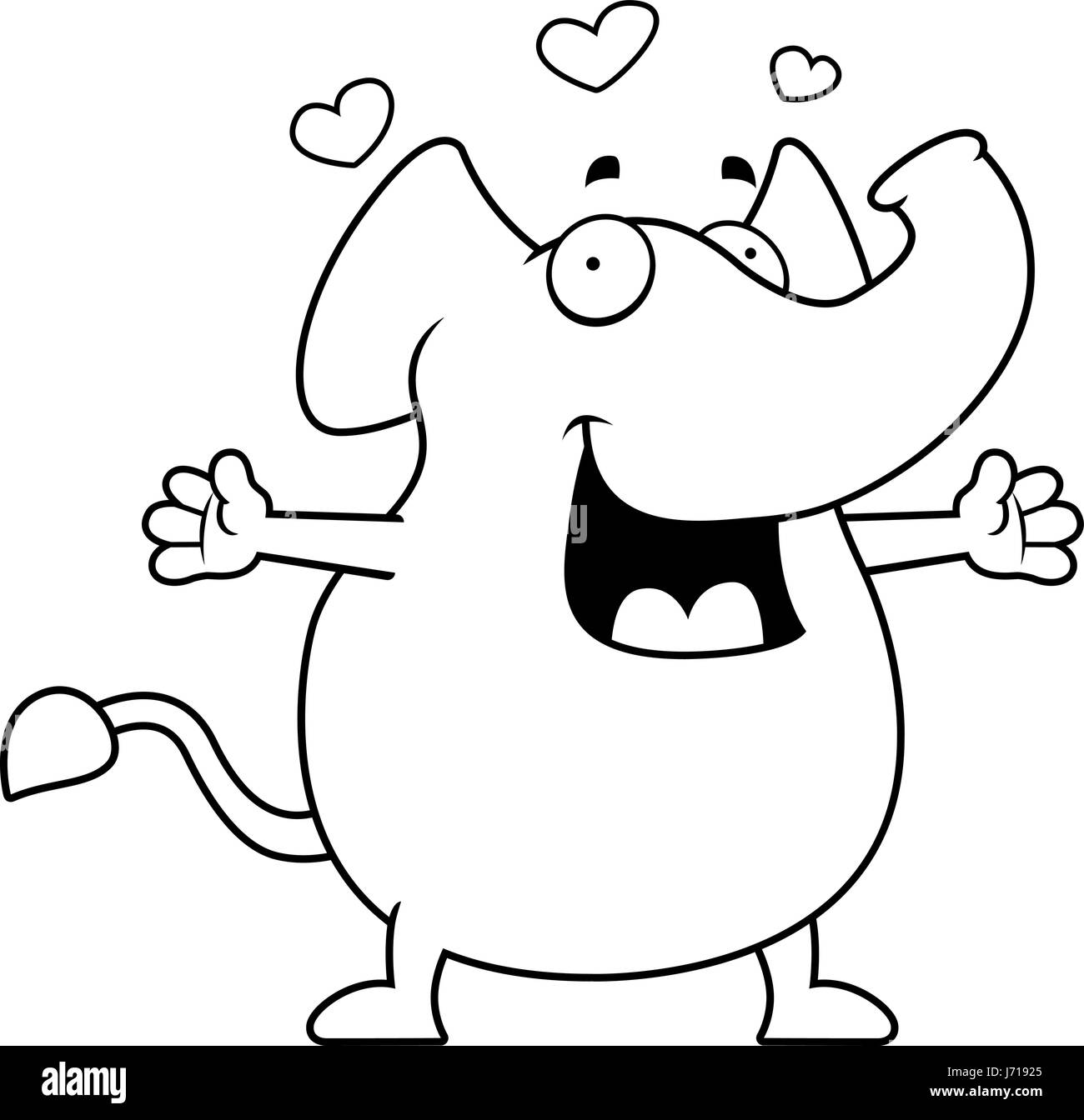 Elephant hug Stock Vector Images - Alamy