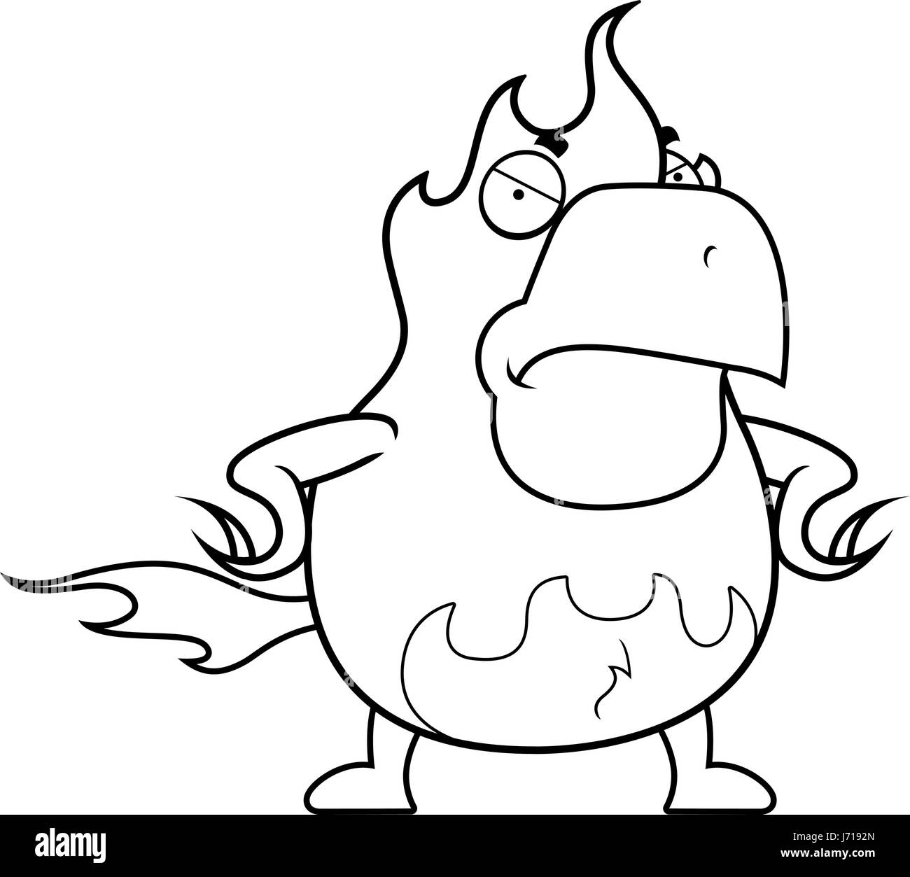 A cartoon phoenix with an angry expression Stock Vector Image & Art - Alamy