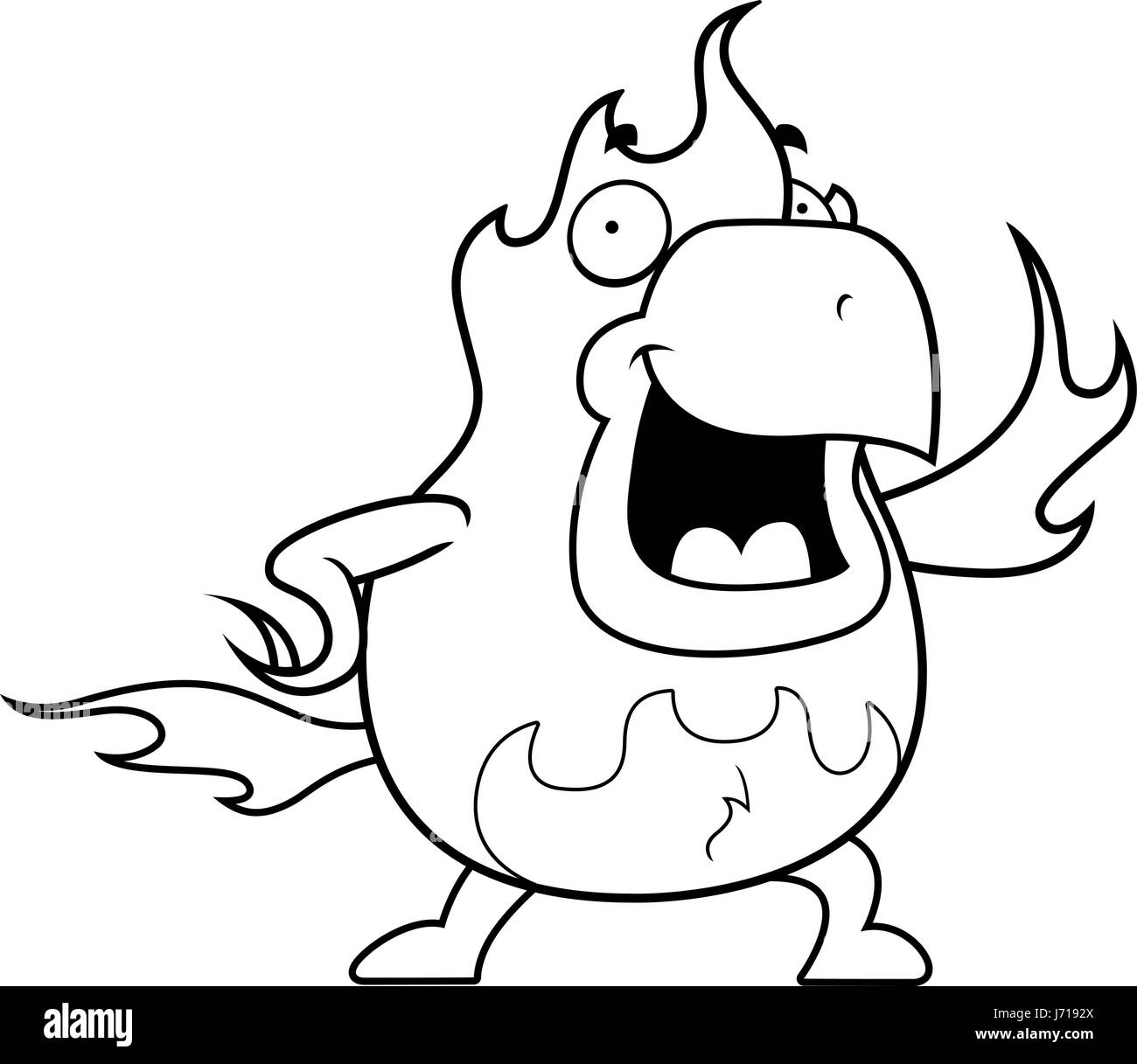 A happy cartoon phoenix waving and smiling Stock Vector Image & Art - Alamy