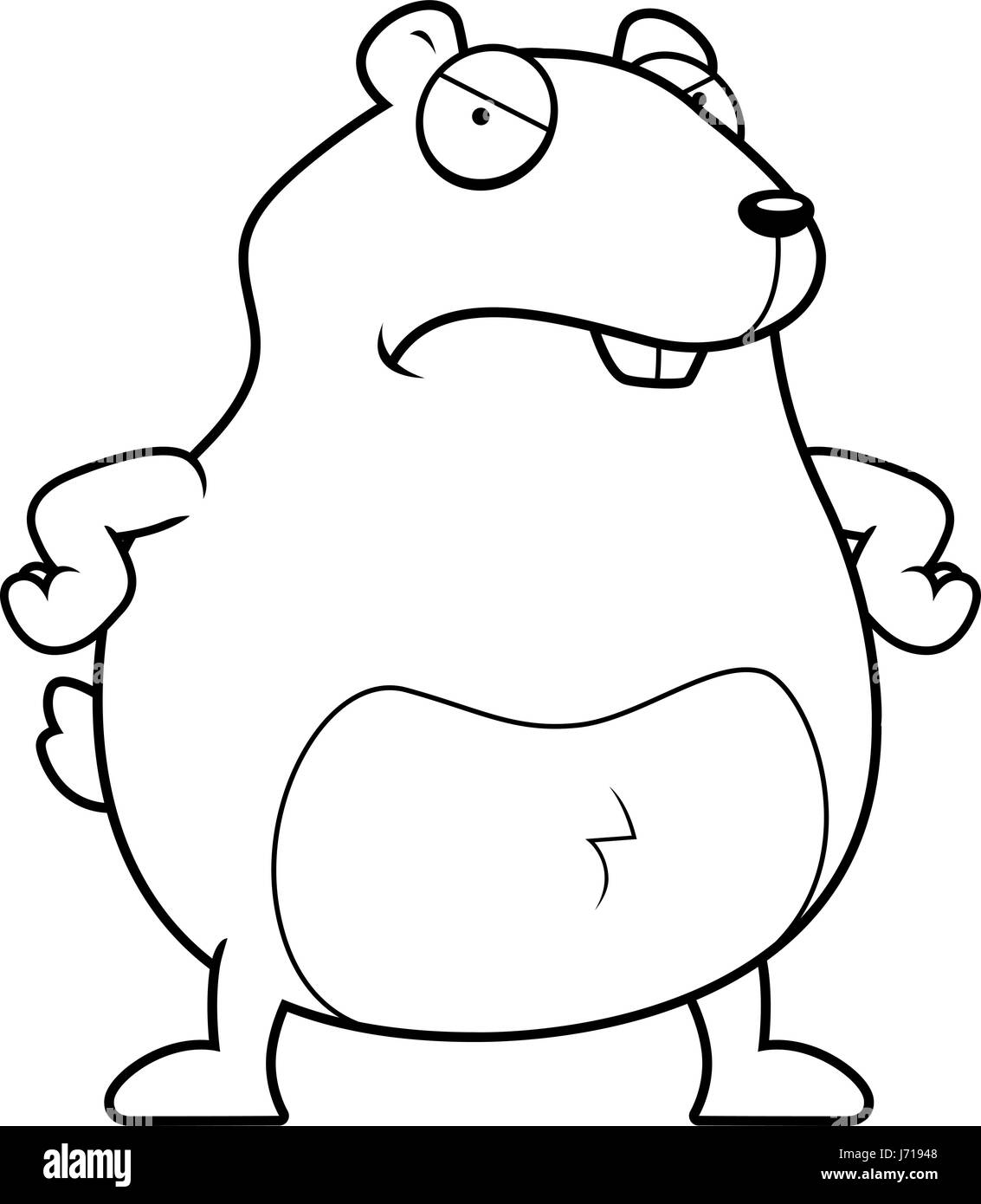 A cartoon hamster with an angry expression Stock Vector Image & Art - Alamy