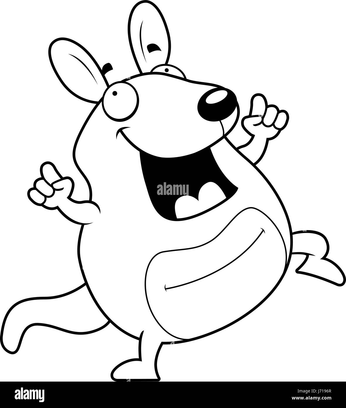 A happy cartoon wallaby dancing and smiling Stock Vector Image & Art ...