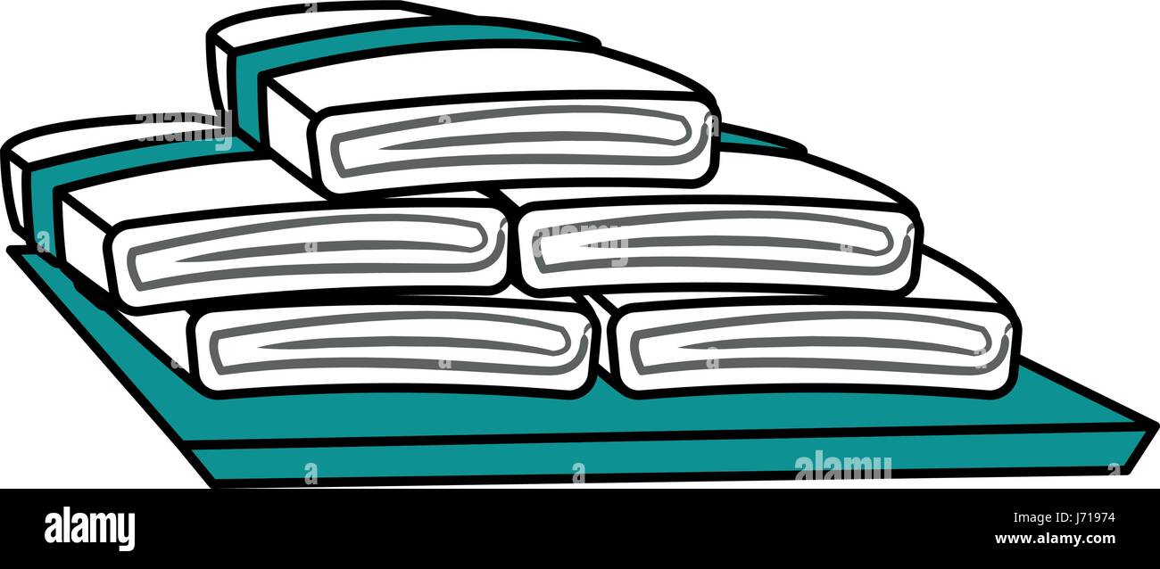 Stack folded colorful fabric Stock Vector Images - Alamy