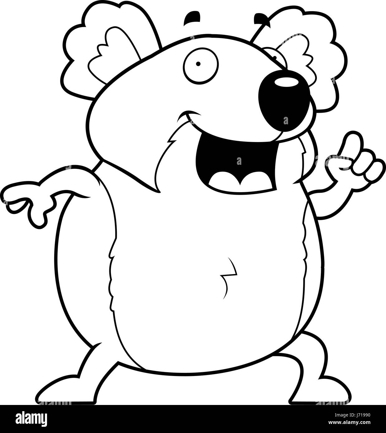 Koala bear animal cartoon Black and White Stock Photos & Images - Alamy