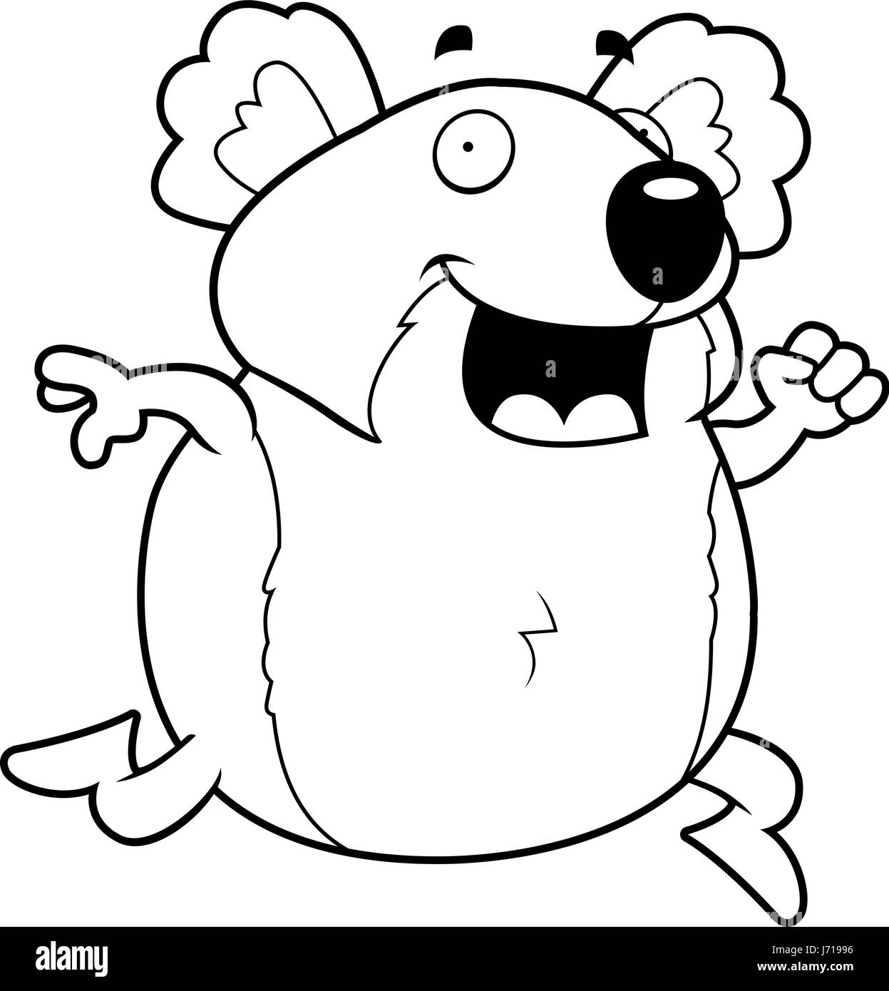 A happy cartoon koala running and smiling Stock Vector Image & Art - Alamy