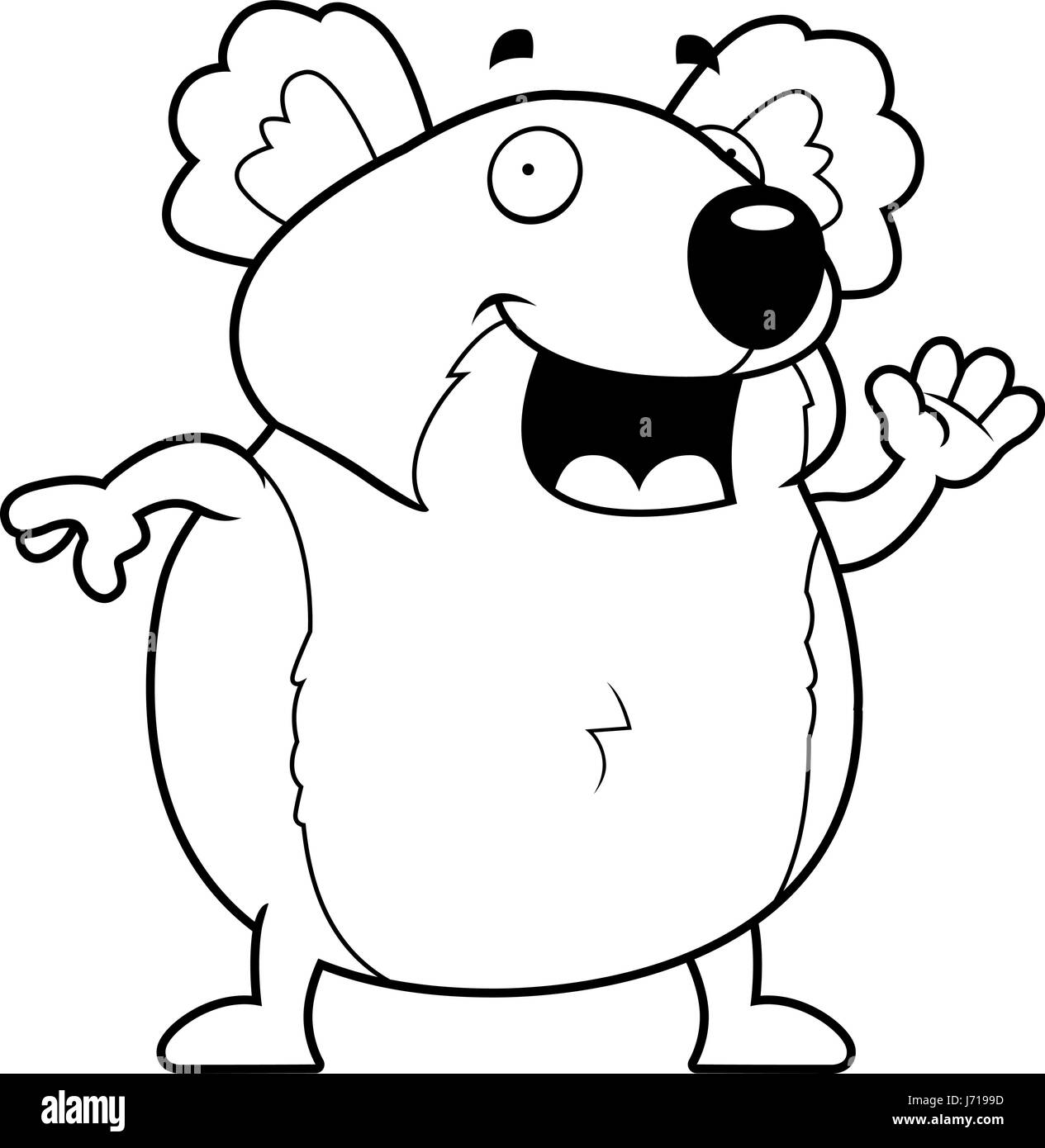 A happy cartoon koala waving and smiling Stock Vector Image & Art - Alamy