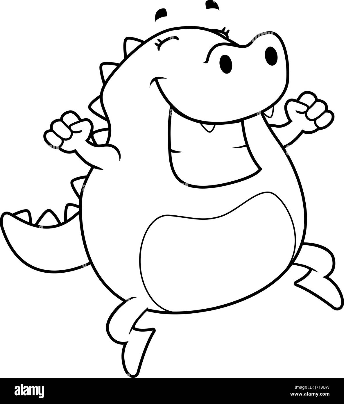 Happy cartoon lizard jumping smiling hi-res stock photography and ...