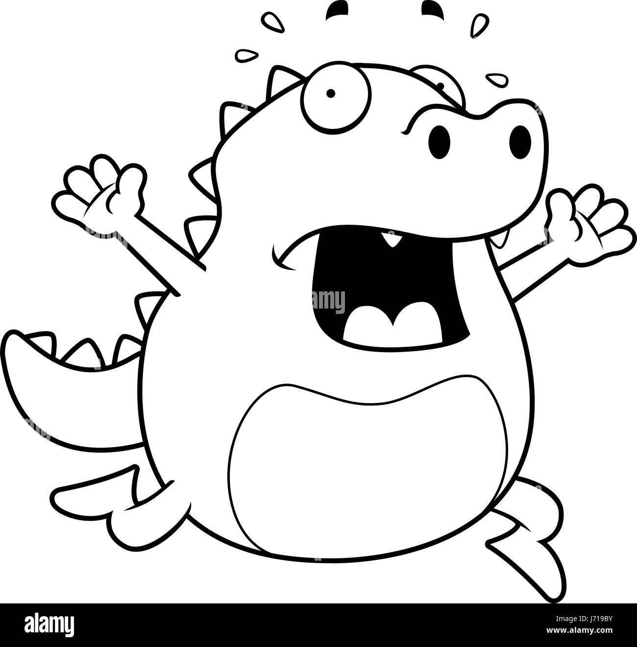 A cartoon lizard running in a panic Stock Vector Image & Art - Alamy