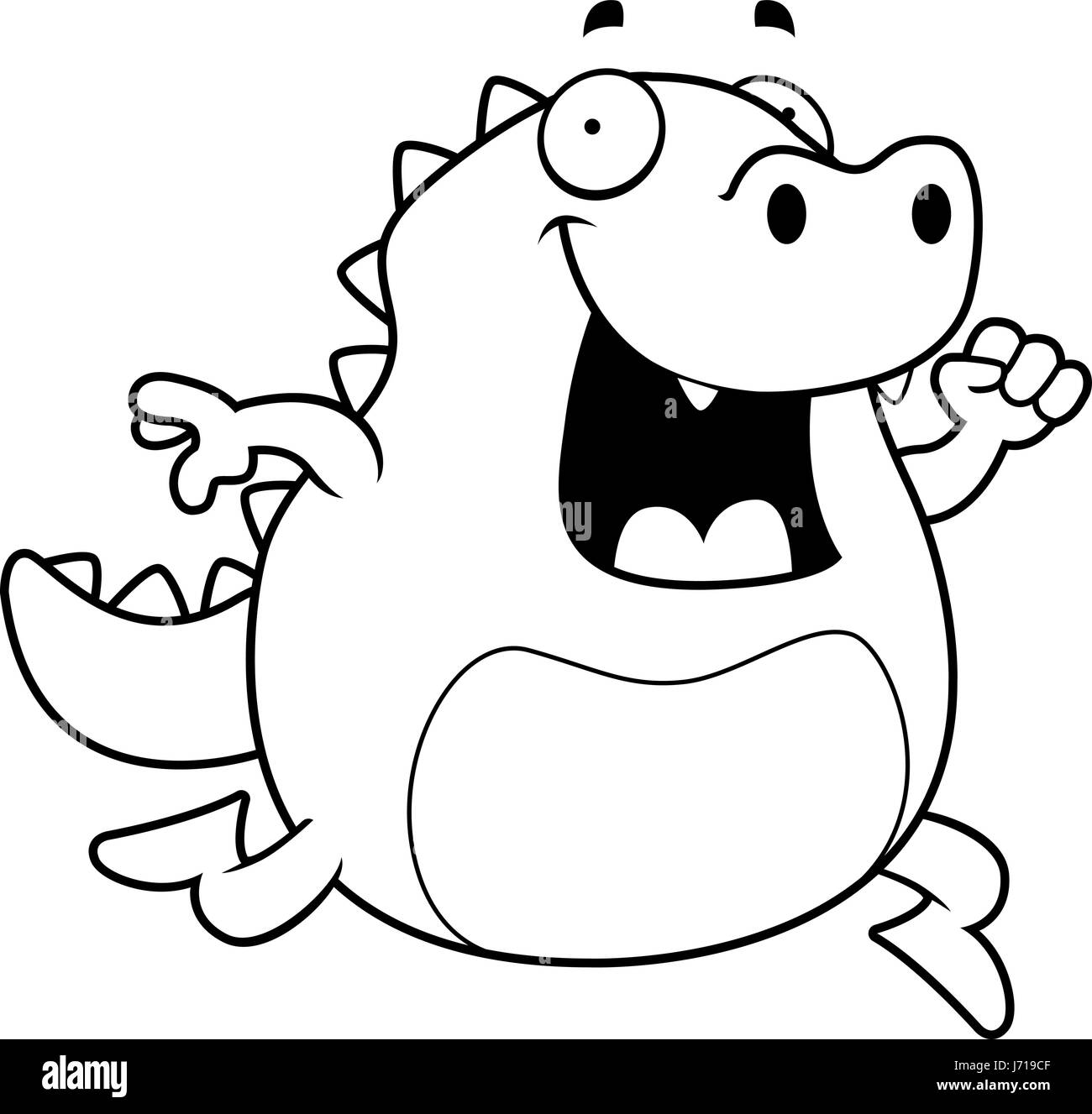 A happy cartoon lizard running and smiling Stock Vector Image & Art - Alamy