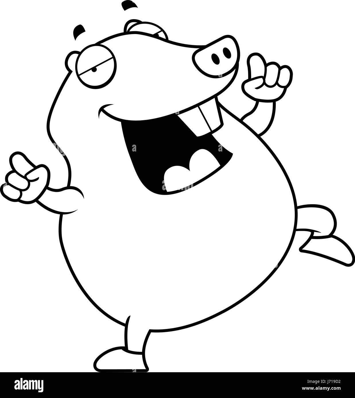 A happy cartoon mole dancing and smiling Stock Vector Image & Art - Alamy