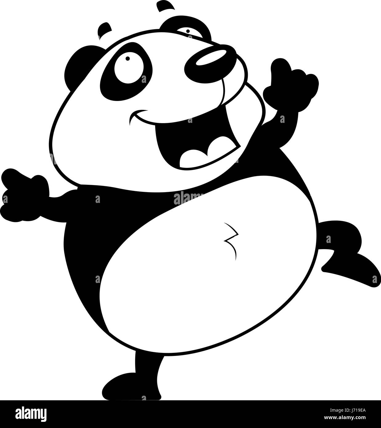 A happy cartoon panda dancing and smiling Stock Vector Image & Art - Alamy