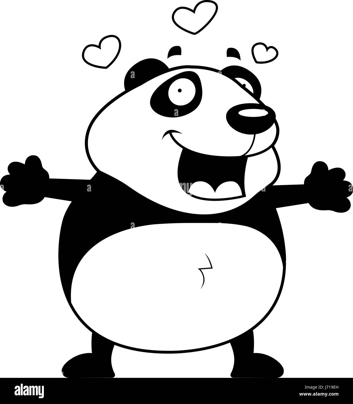 A happy cartoon panda ready to give a hug Stock Vector Image & Art - Alamy