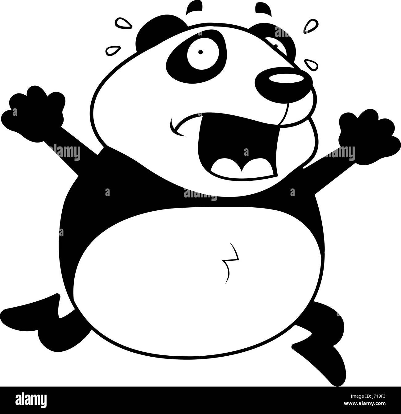 A cartoon panda running in a panic Stock Vector Image & Art - Alamy