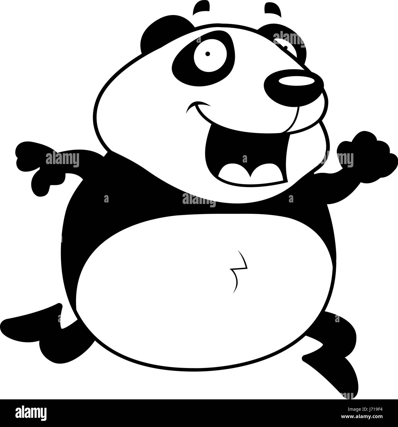 A happy cartoon panda running and smiling Stock Vector Image & Art - Alamy