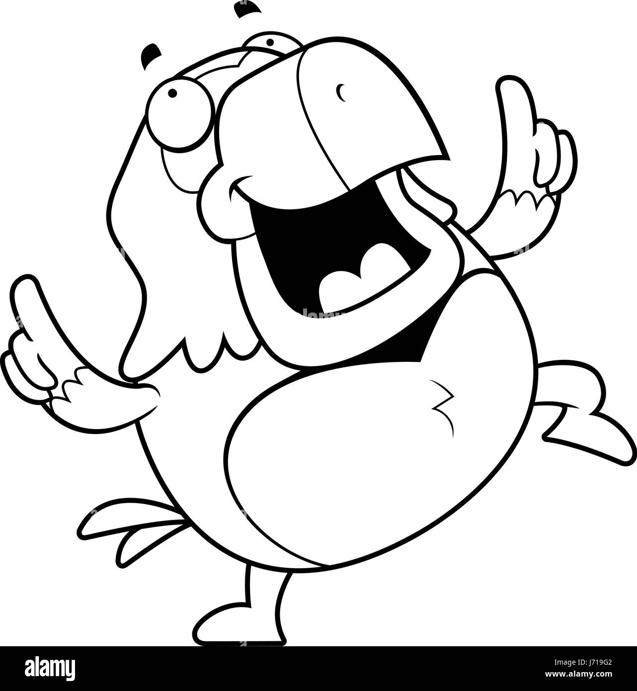 A happy cartoon parrot dancing and smiling Stock Vector Image & Art - Alamy