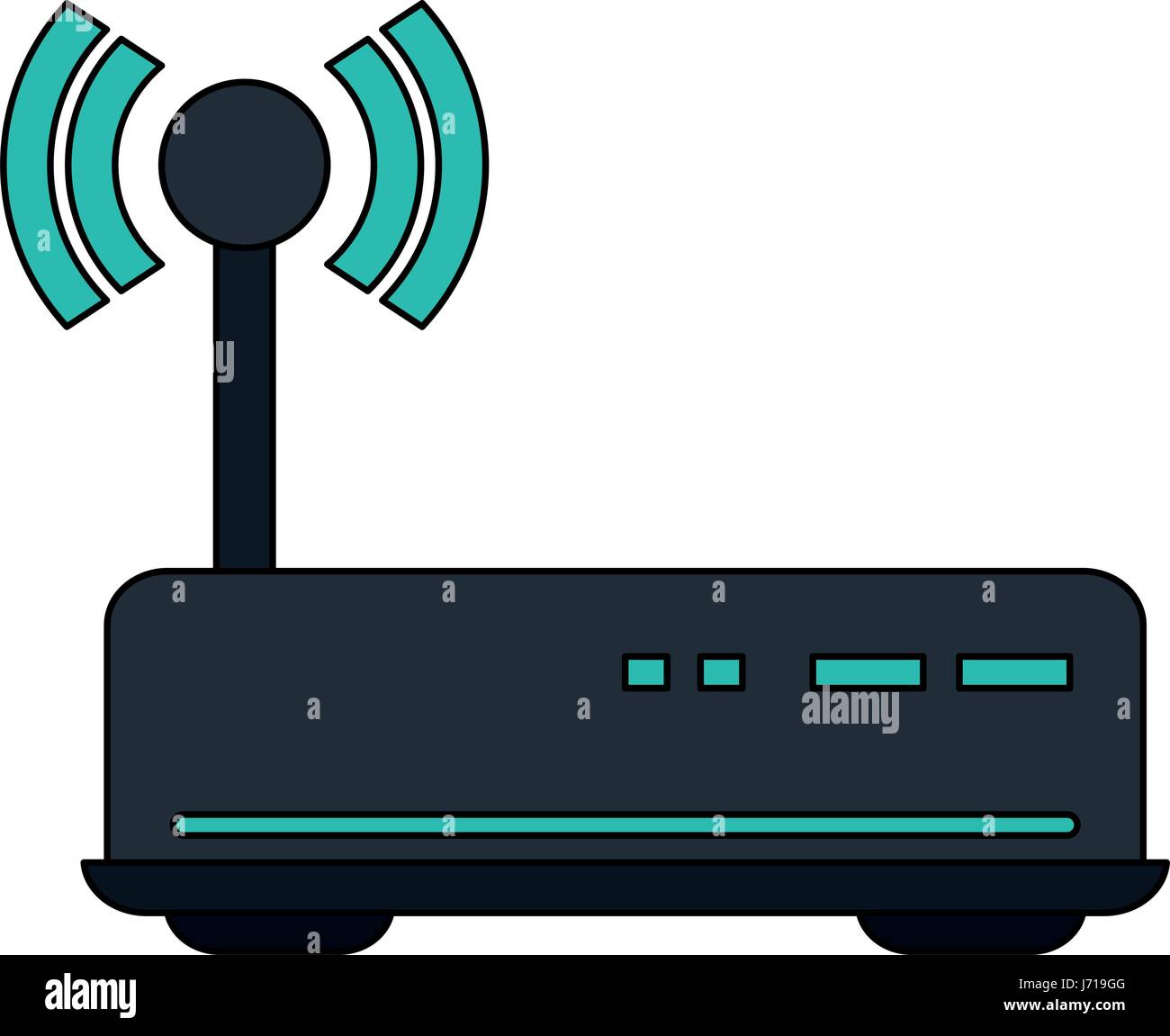 white background with wireless router Stock Vector Image & Art - Alamy