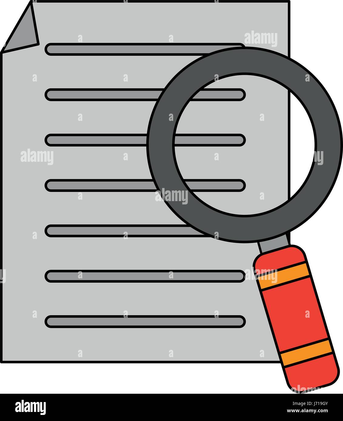 white background with file search magnifying glass Stock Vector Image ...