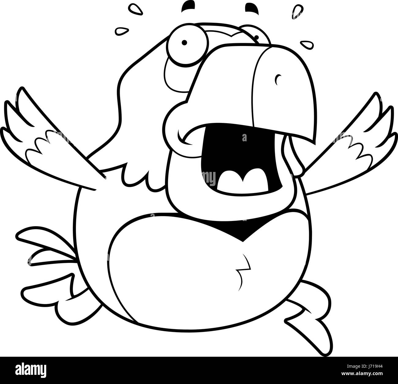 A cartoon parrot running in a panic Stock Vector Image & Art - Alamy