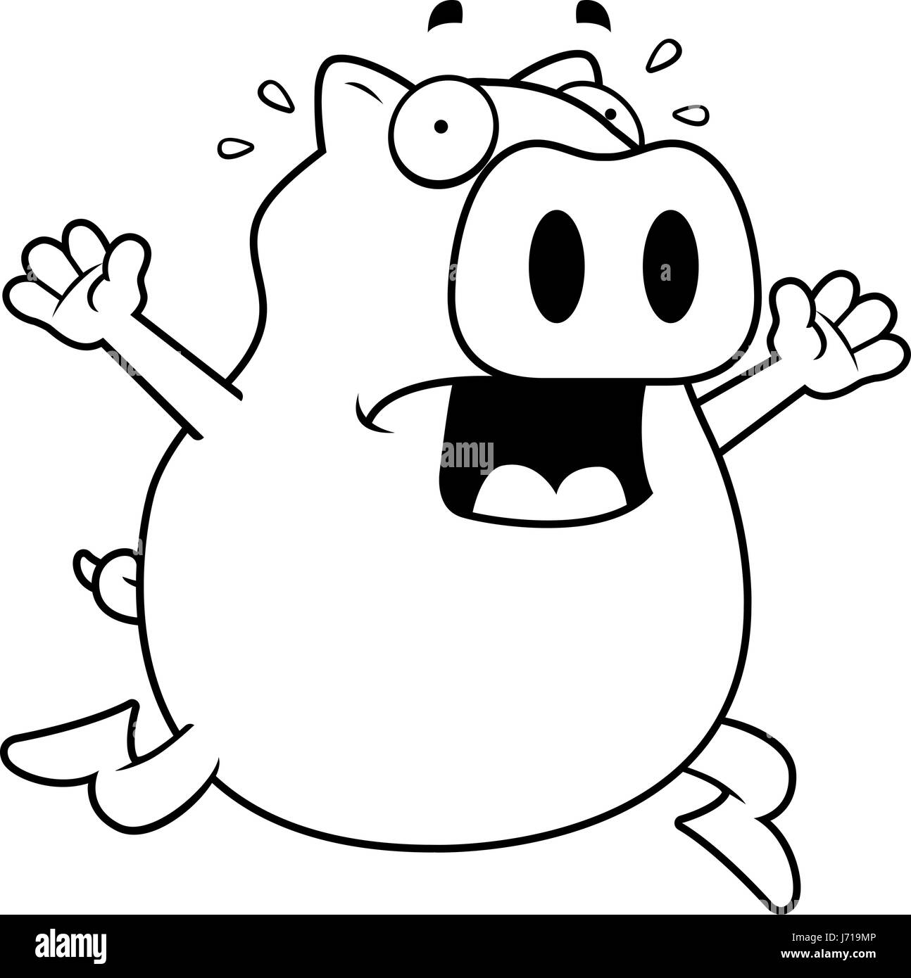 Sick Face Clipart Black And White Pig