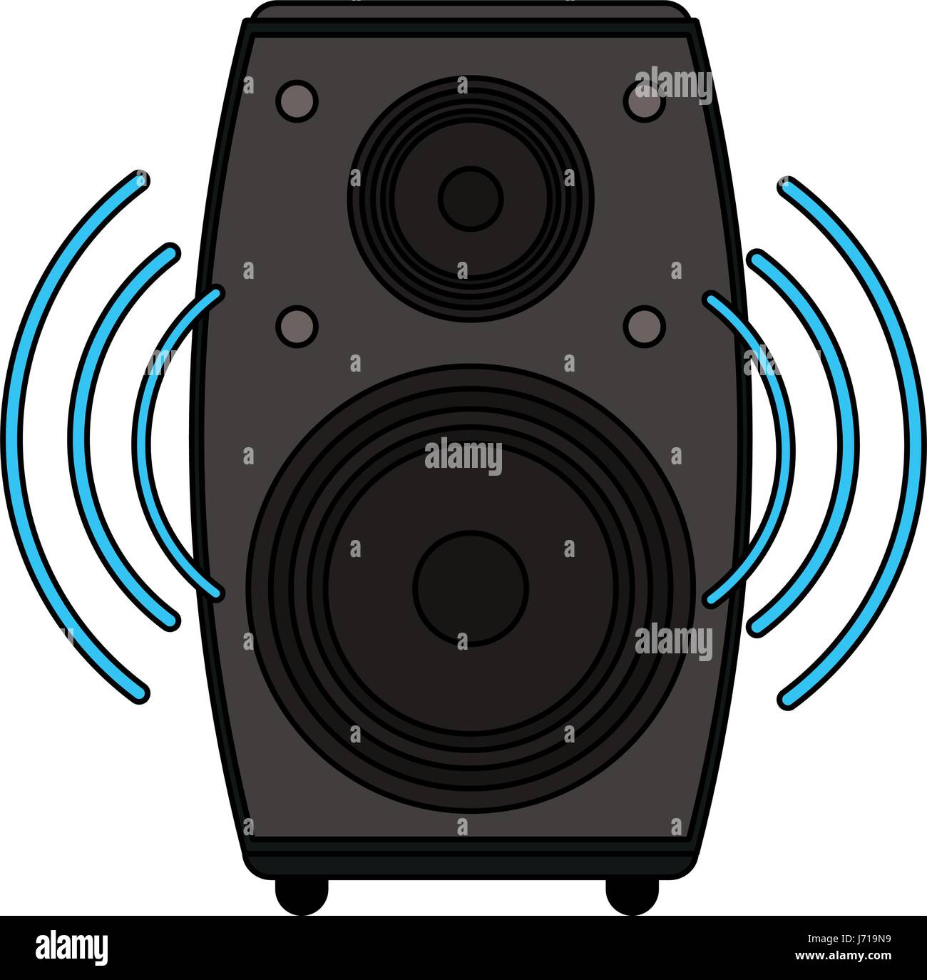 white background with loudspeaker in wood box Stock Vector Image & Art ...