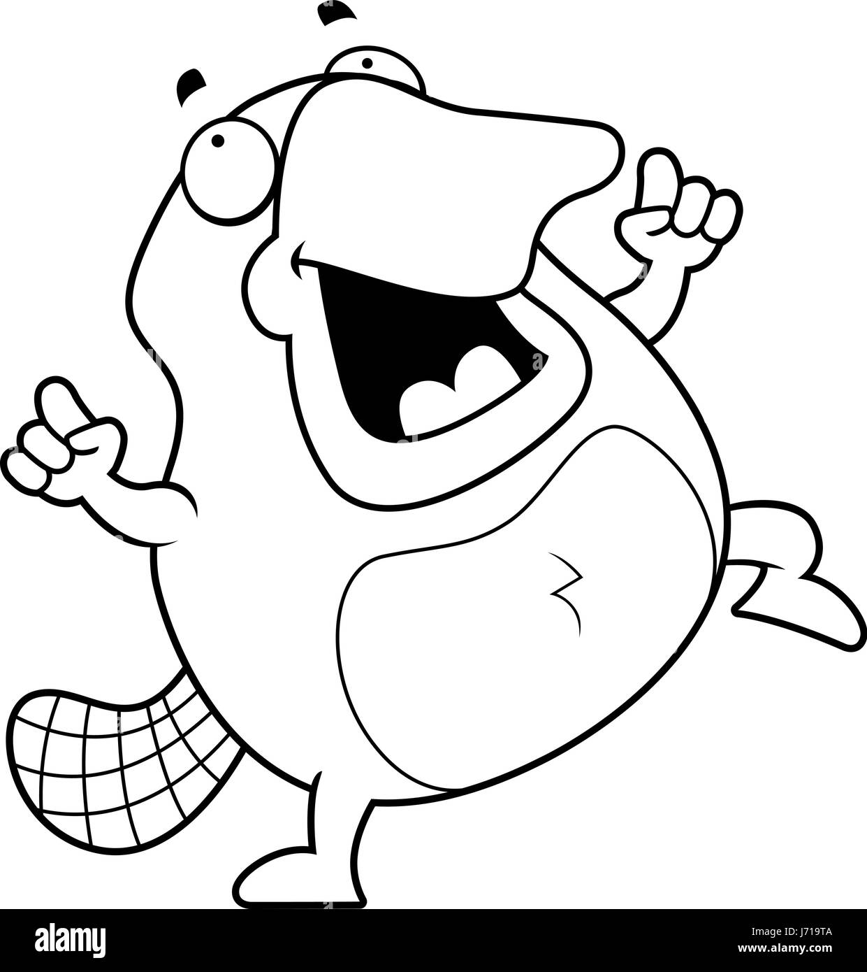 A happy cartoon platypus dancing and smiling Stock Vector Image & Art ...