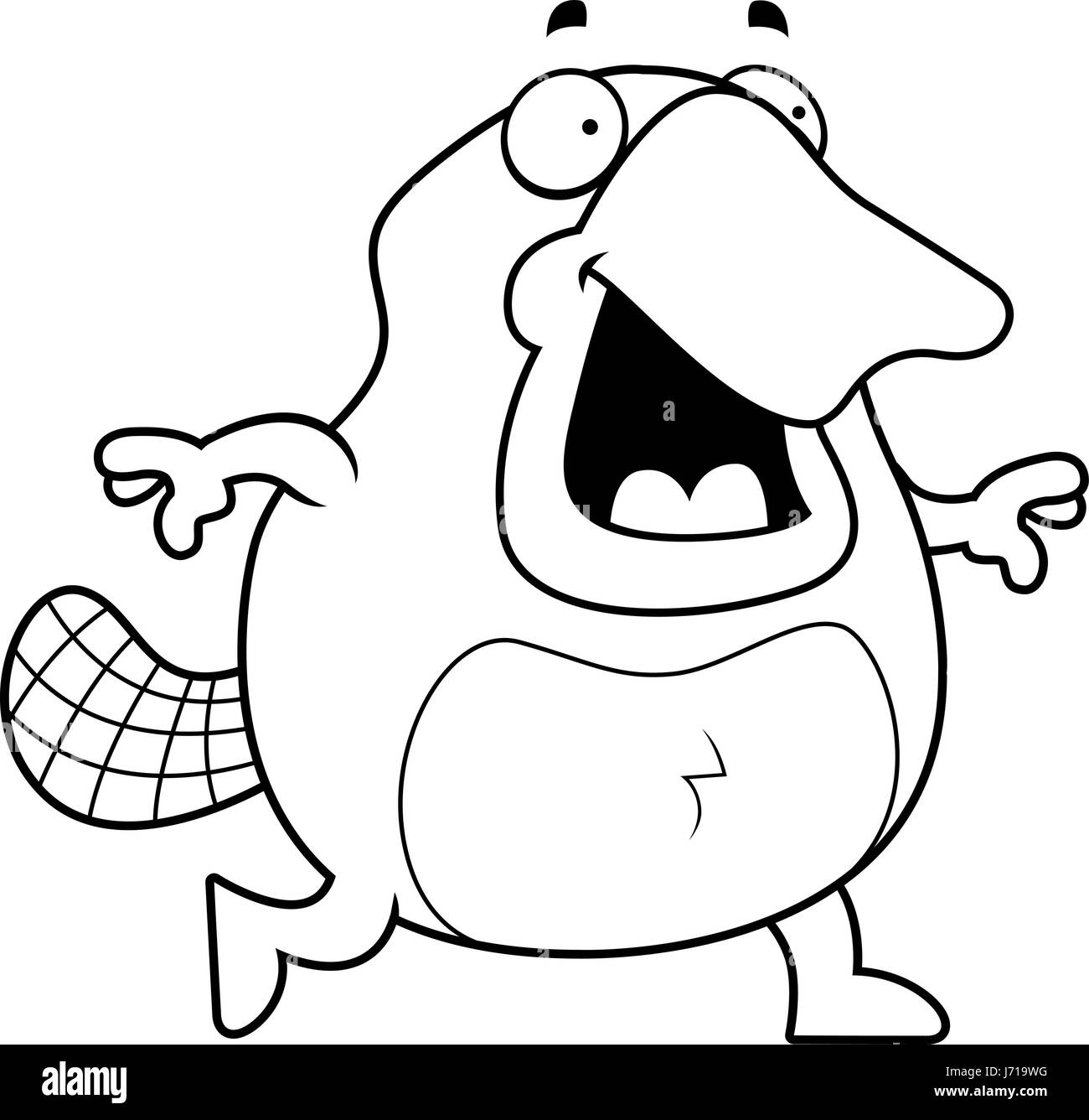 A happy cartoon platypus walking and smiling Stock Vector Image & Art ...