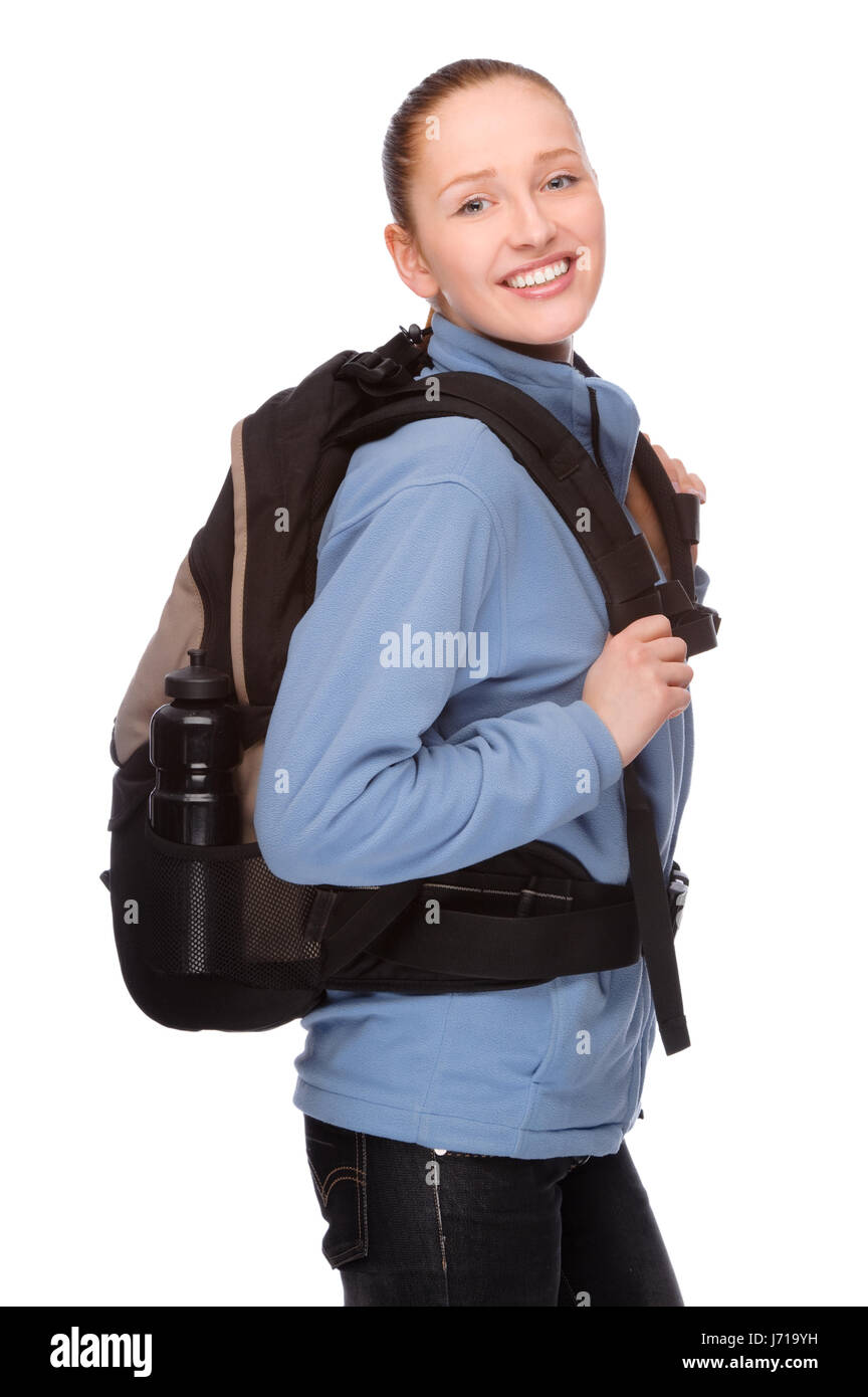 woman with backpack Stock Photo - Alamy