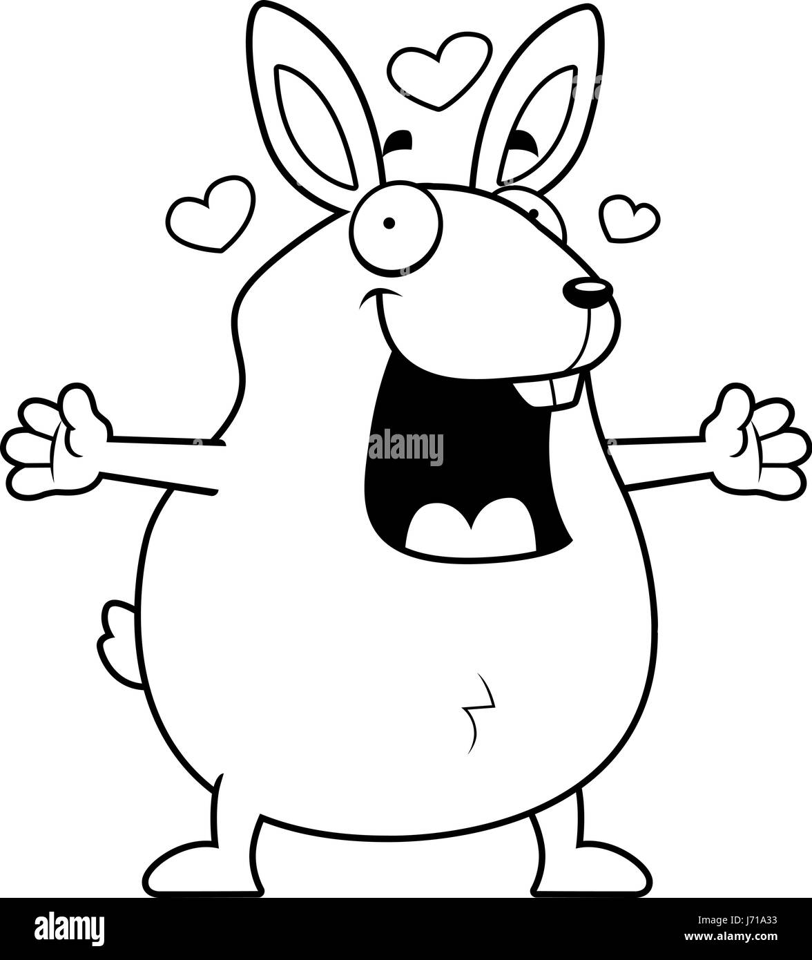 A happy cartoon rabbit ready to give a hug Stock Vector Image & Art - Alamy